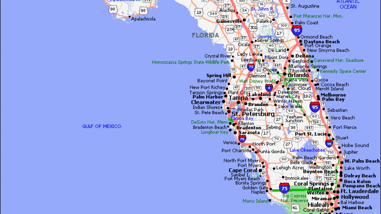 Florida Maps With Cities